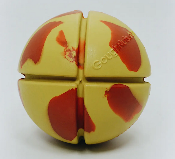 Goughnuts Interactive Yellow Ball Dog Toy - Wooftown.ca