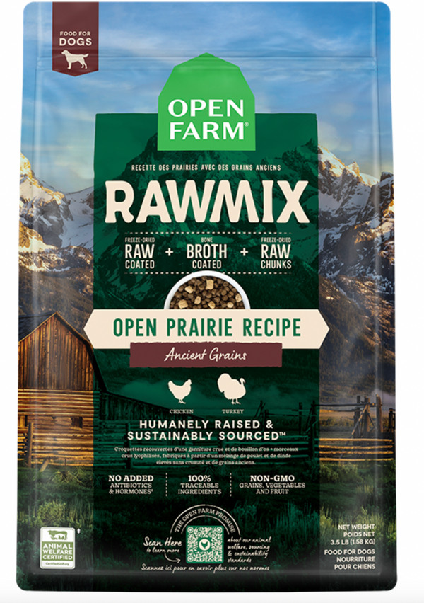 Open Farm RawMix Open Prairie Recipe with Ancient Grains Dog Food ...