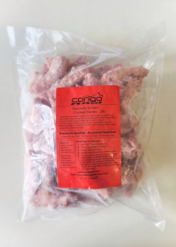 Congo Frozen Natural Chicken Necks - Wooftown.ca